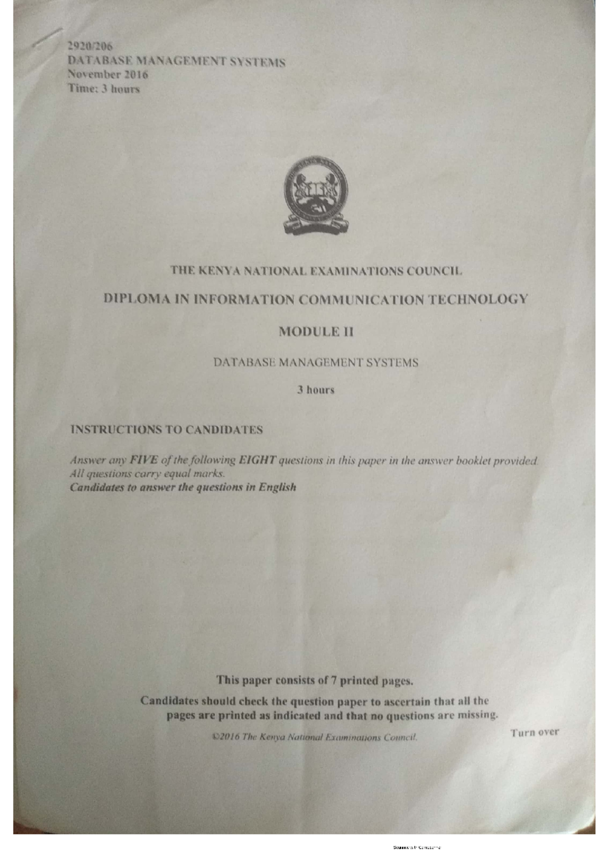 DBMS - diploma in information technology - Studocu