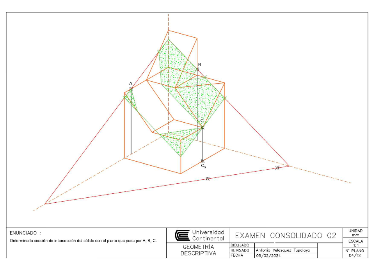 Consolidado 2 P04-Impresion A4H - Geométria descriptiva - Studocu