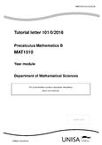 MAT1501 - Unisa - Fundamental Mathematics - Studocu