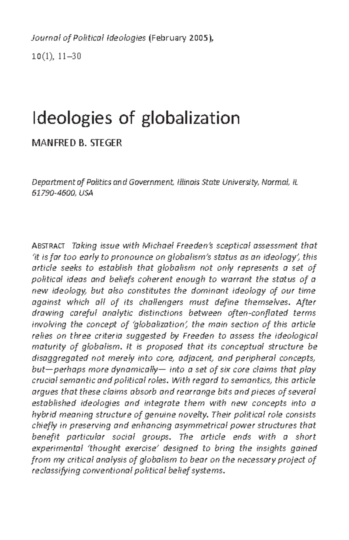 CW00-Chaper 1-references - Journal of Political Ideologies (February ...