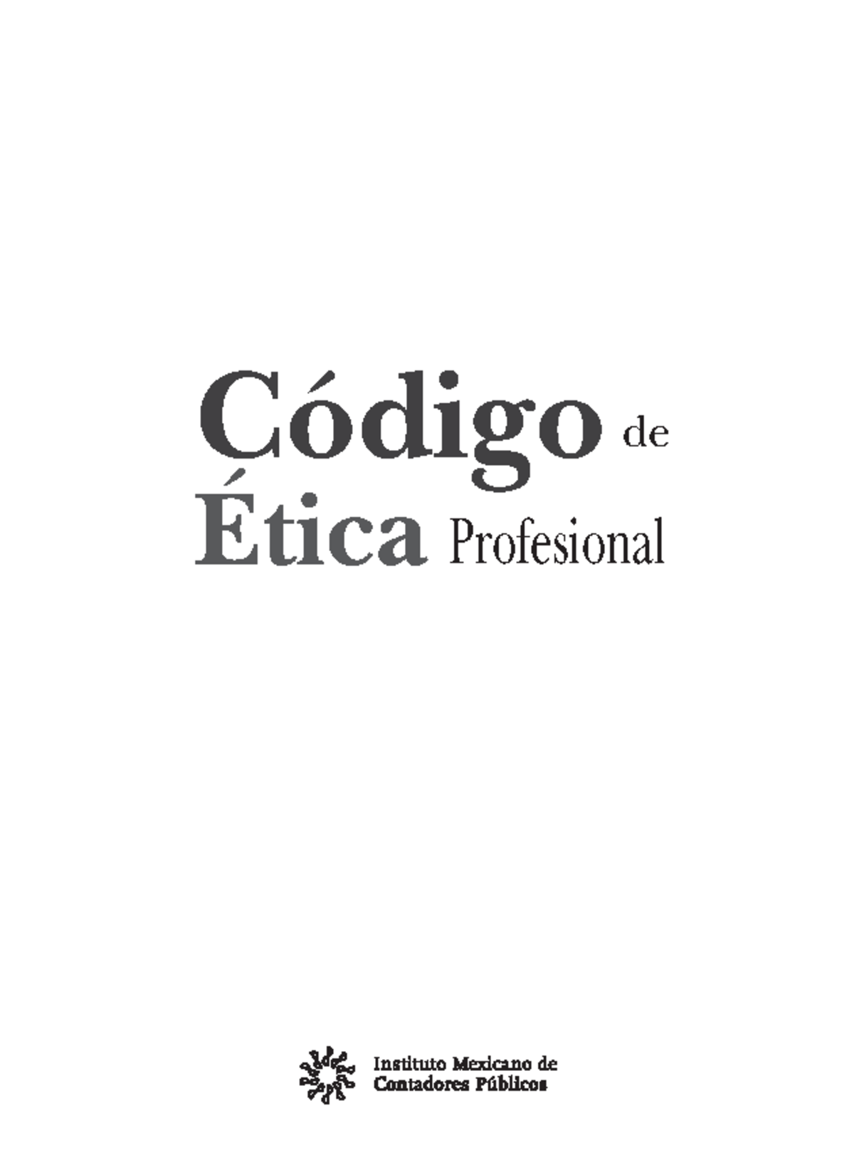 Codigo de etica profesional IMCP 2013 - Código de Ética Profesional ...