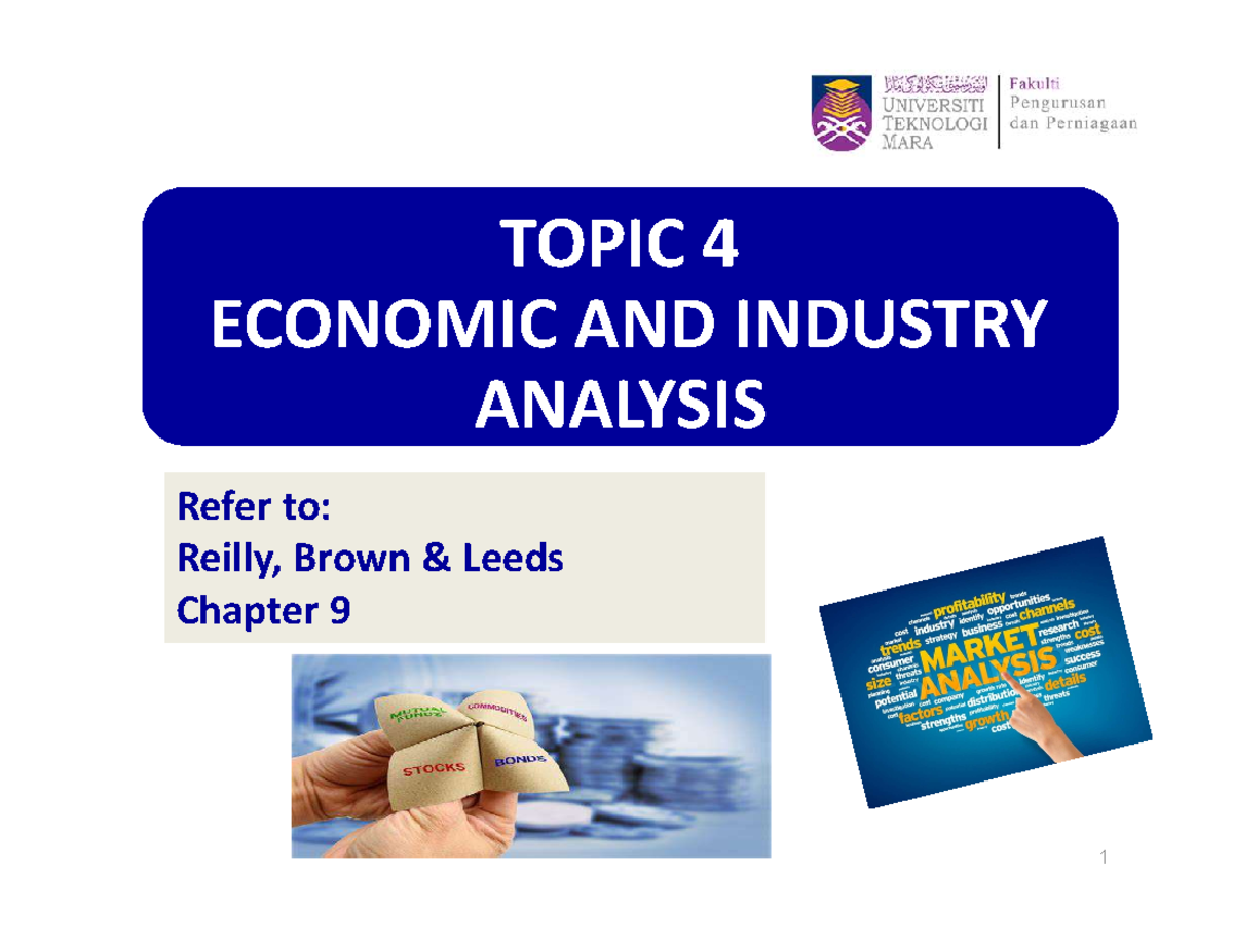 Chap 4 Economic and Industry Analysis - Refer to: Reilly, Brown & Leeds ...