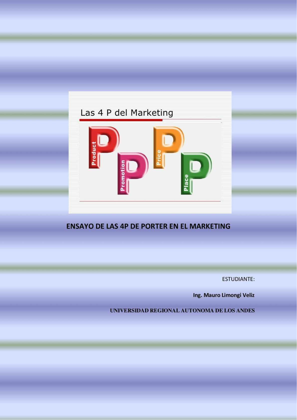 5885406 ensayo de las 4p de porter en el marketing - Gestión de ...