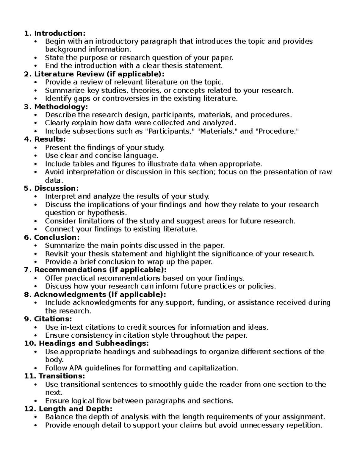 APA Style - how to site using APA - 1. Introduction: Begin with an ...