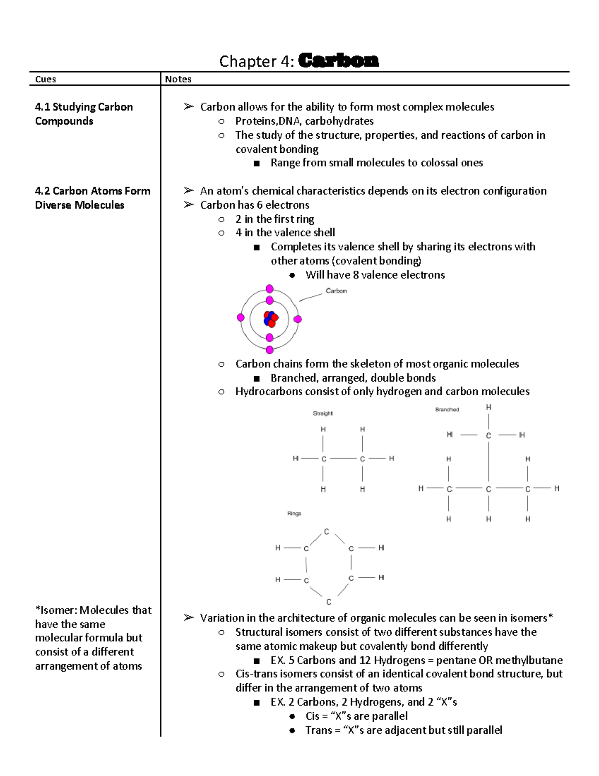 Chapter 4 Carbon and the Molecular Diversity of Life - Chapter 4 ...