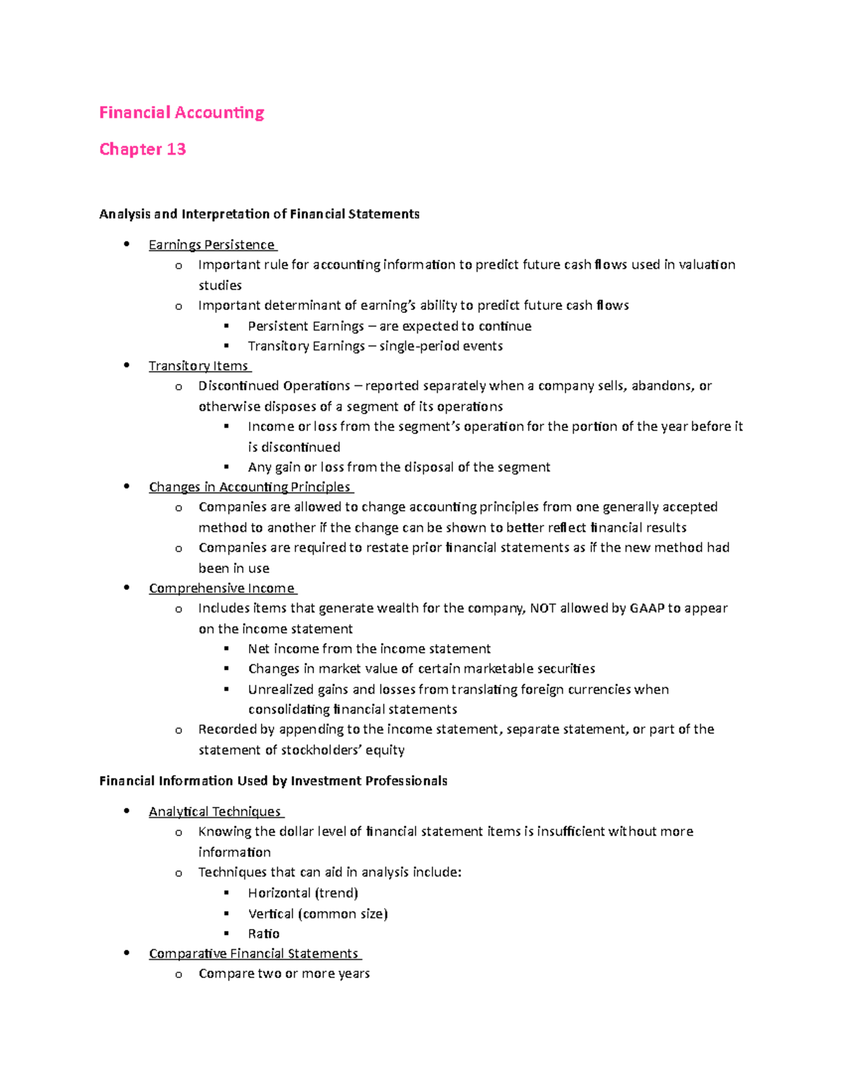 Chapter 13 - Professor Stewart Smith - Financial Accounting Chapter 13 ...