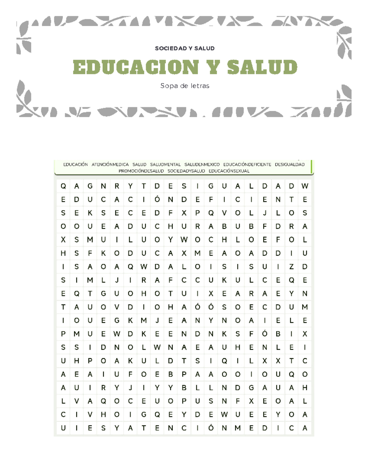 Sopa de letras 20240424 114035 0000 - Sociedad y salud - SOCIEDAD Y ...