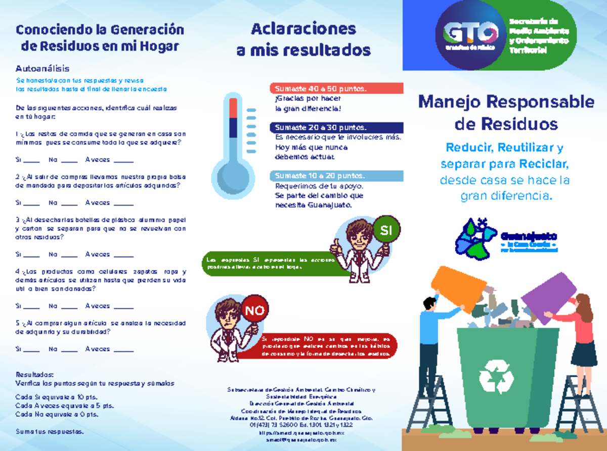 Triptico Residuos - rjkr - Reducir, Reutilizar y separar para Reciclar ...