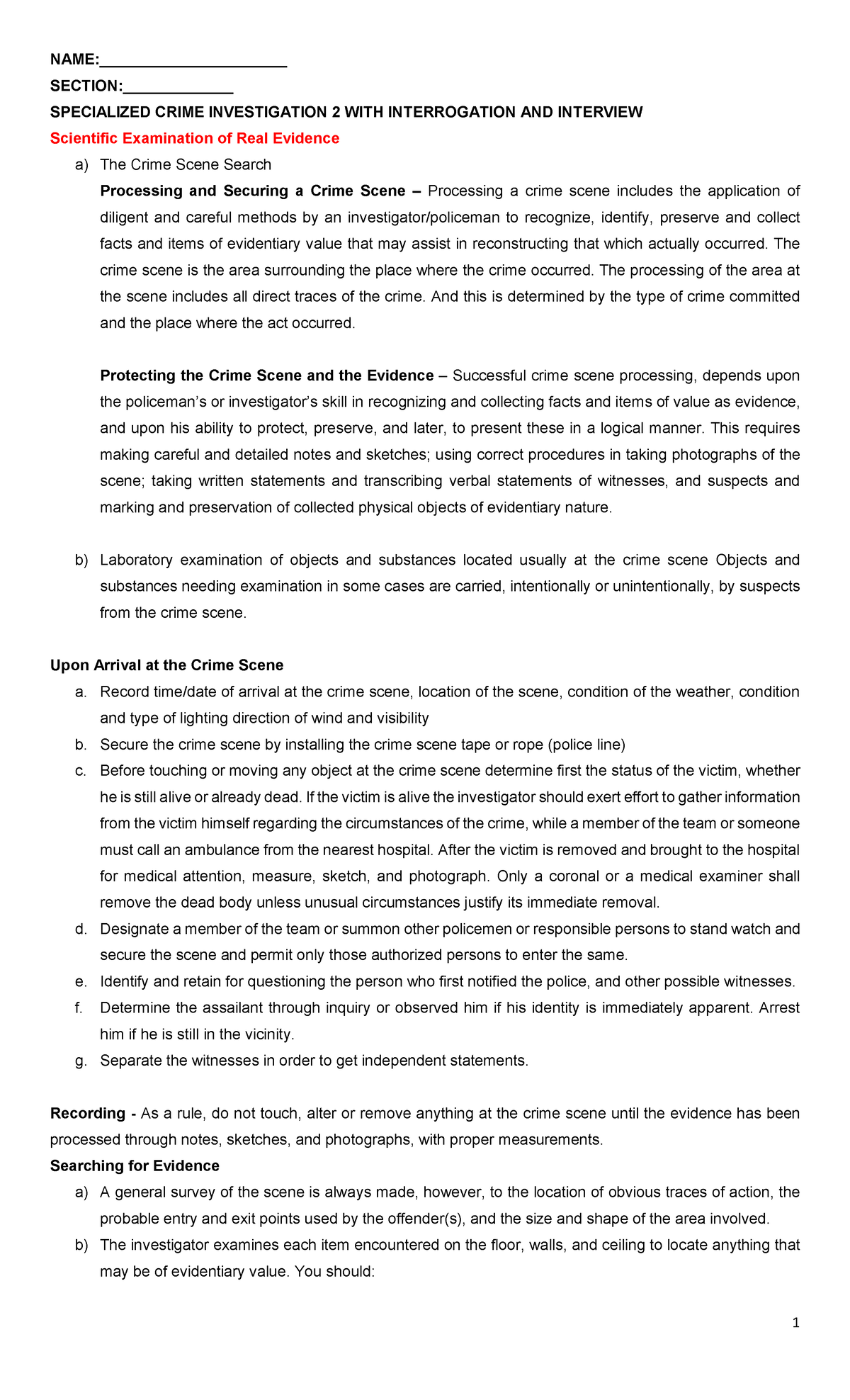 Specialized Crime Investigation 2 WITH Interrogation AND Interview ...