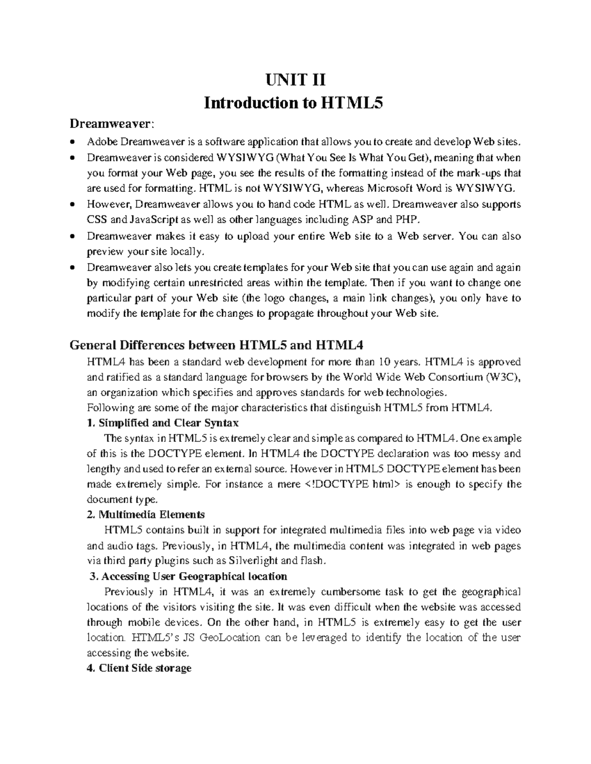 Advanced WEB Technology - UNIT 2- HTML5 & CCS3 - UNIT II Introduction ...