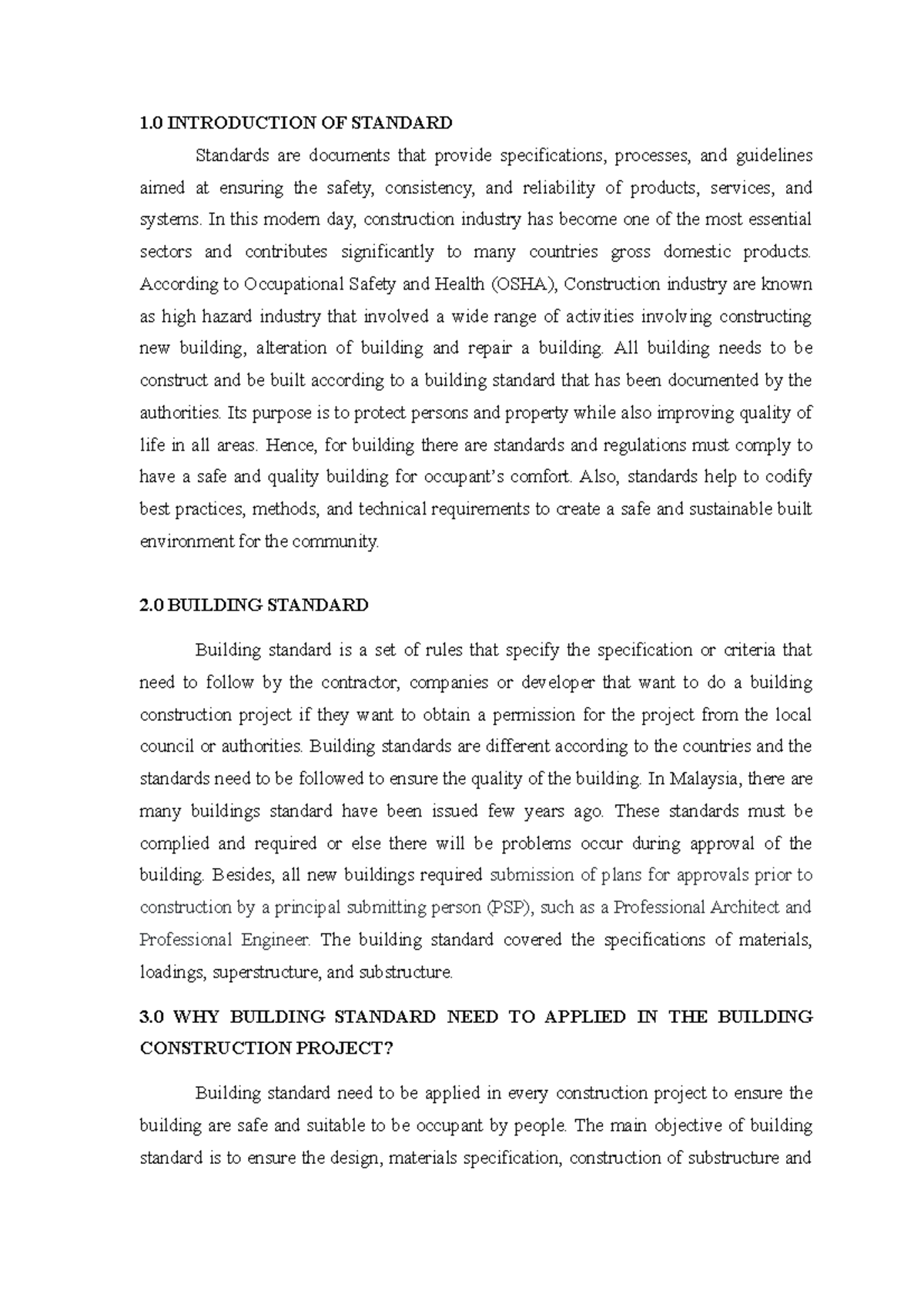 Introduction of Building Standard - 1 OF STANDARD Standards are ...