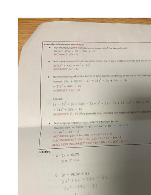 Integral exponents - MATH 126 - Studocu