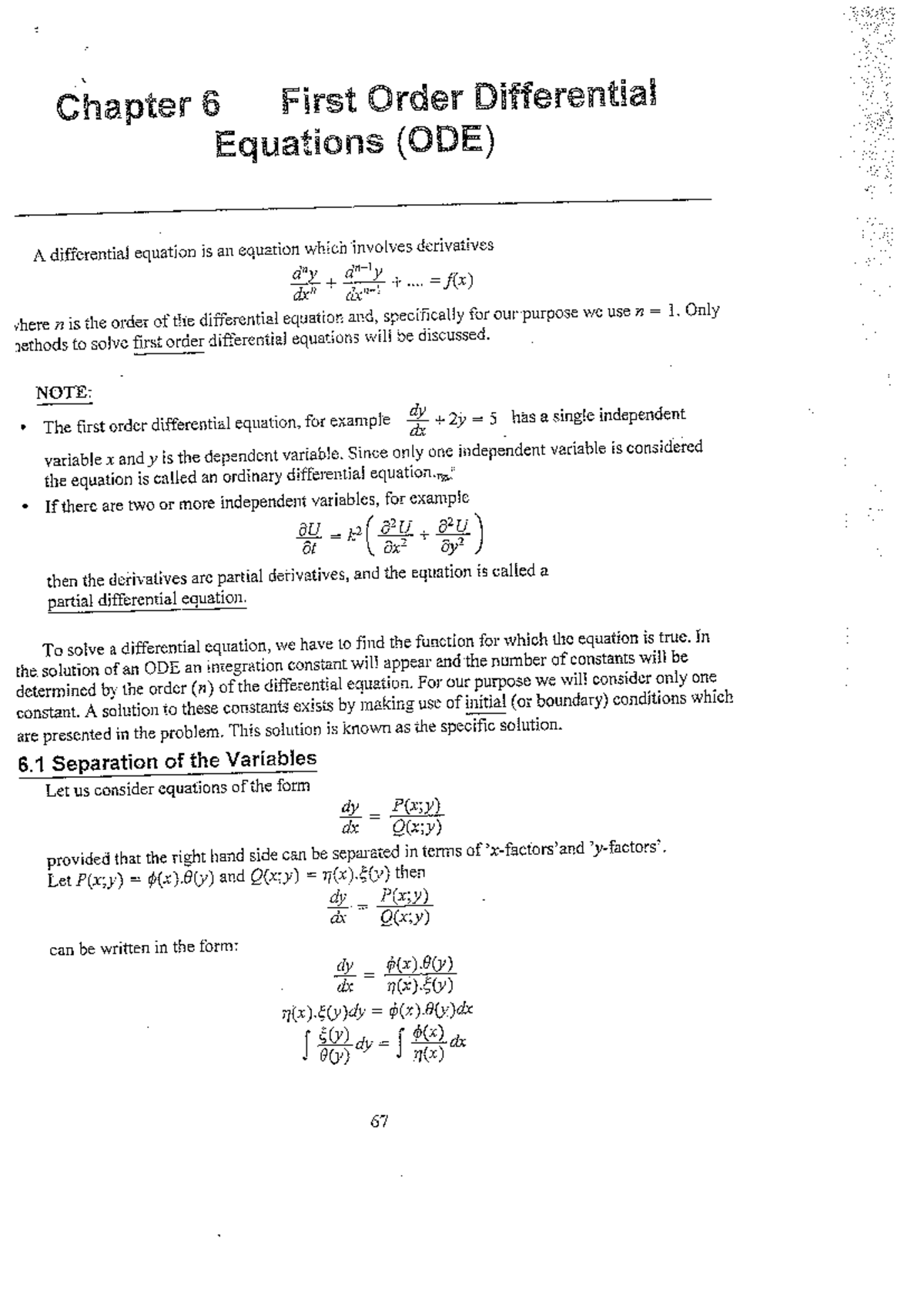ODE Notes - this teaches odes - S073AMA - Studocu