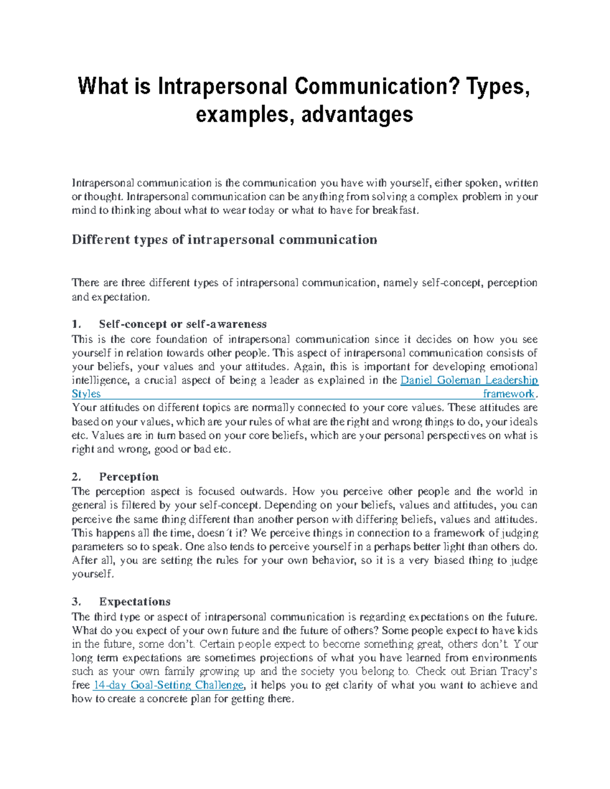 What is Intrapersonal Communication 1 - Intrapersonal communication can ...