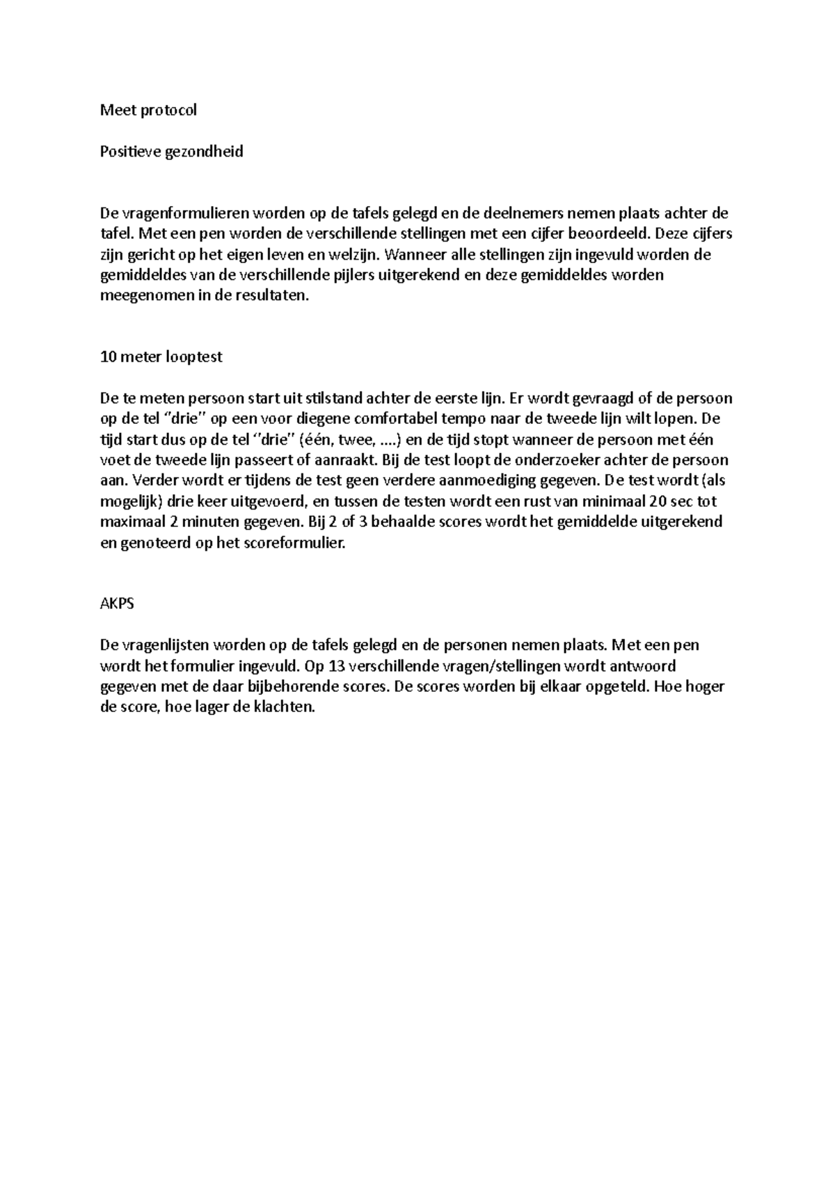 Meet protocol BO Fysio - Meet protocol Positieve gezondheid De ...