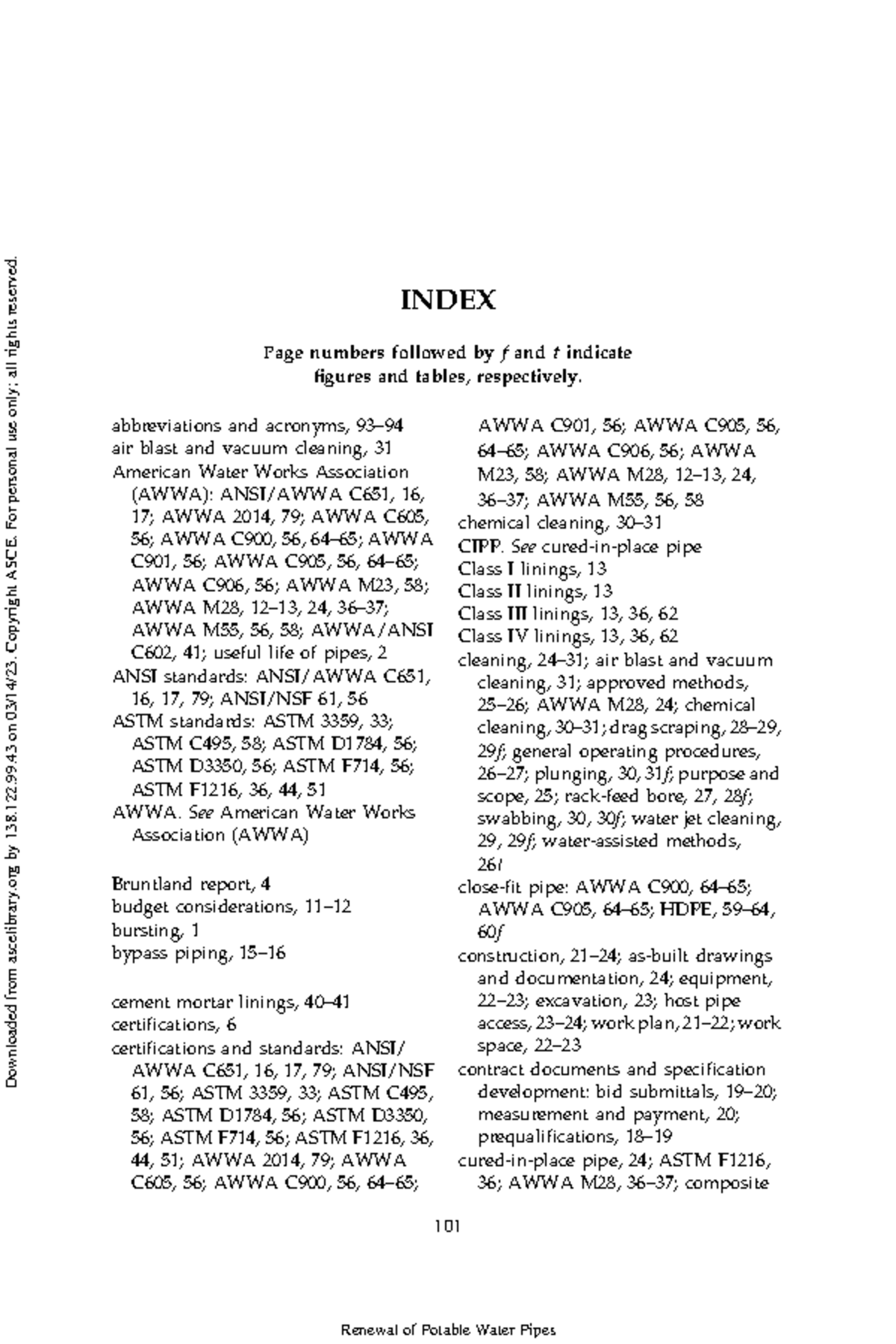 9780784413746 - iiii - INDEX Page numbers followed by f and t indicate ...