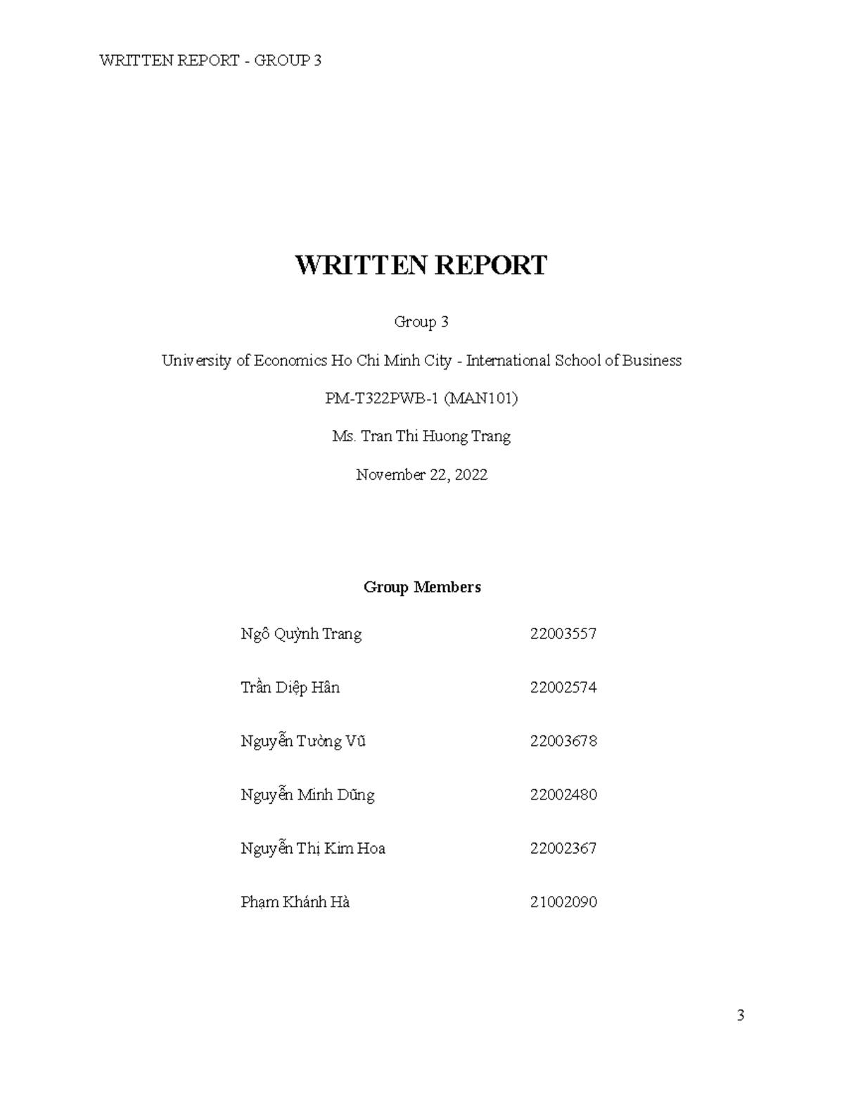 Group 3 project - Written Report 10 - Tutorial 11.2 - WRITTEN REPORT ...