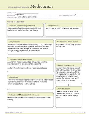 Amoxicillin - Augmentin - ACTIVE LEARNING TEMPLATES THERAPEUTIC ...