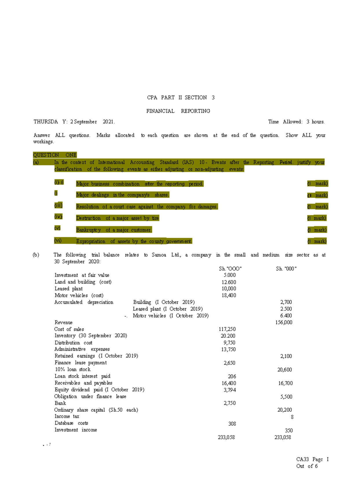 CPA PART II Section 3 - Practice materials - CPA PART II SECTION 3 ...