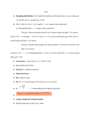 Stat 10 10 Review - Professor Mathew - Stat 10/10: Review Regression ...