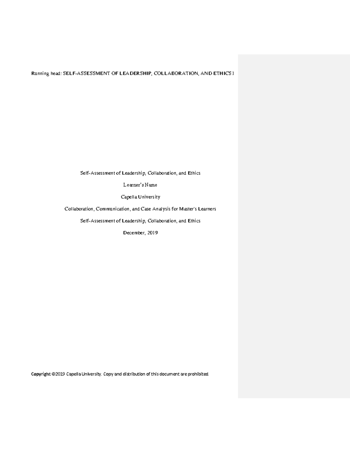 Cf Exemplar NHS-FPX5004 Assessment 3 for Masters in health ...