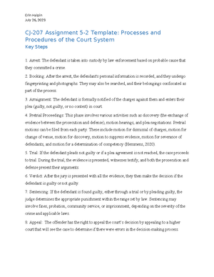 CJ 207 Project One - Assignement - CJ 207 Project One Template Erin ...