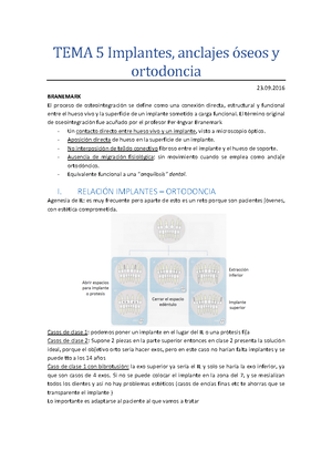 Ortodoncia 1 - orto - TEMA 1: INTRODUCCIÓN A LA ORTODONCIA 1. OBJETIVOS DE LA ORTODONCIA Crear ...
