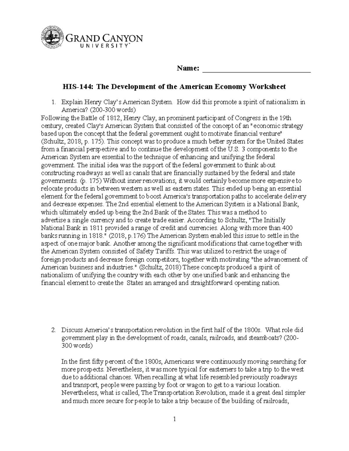 That paperrrrr - yeahg - Name: HIS-144: The Development of the American ...