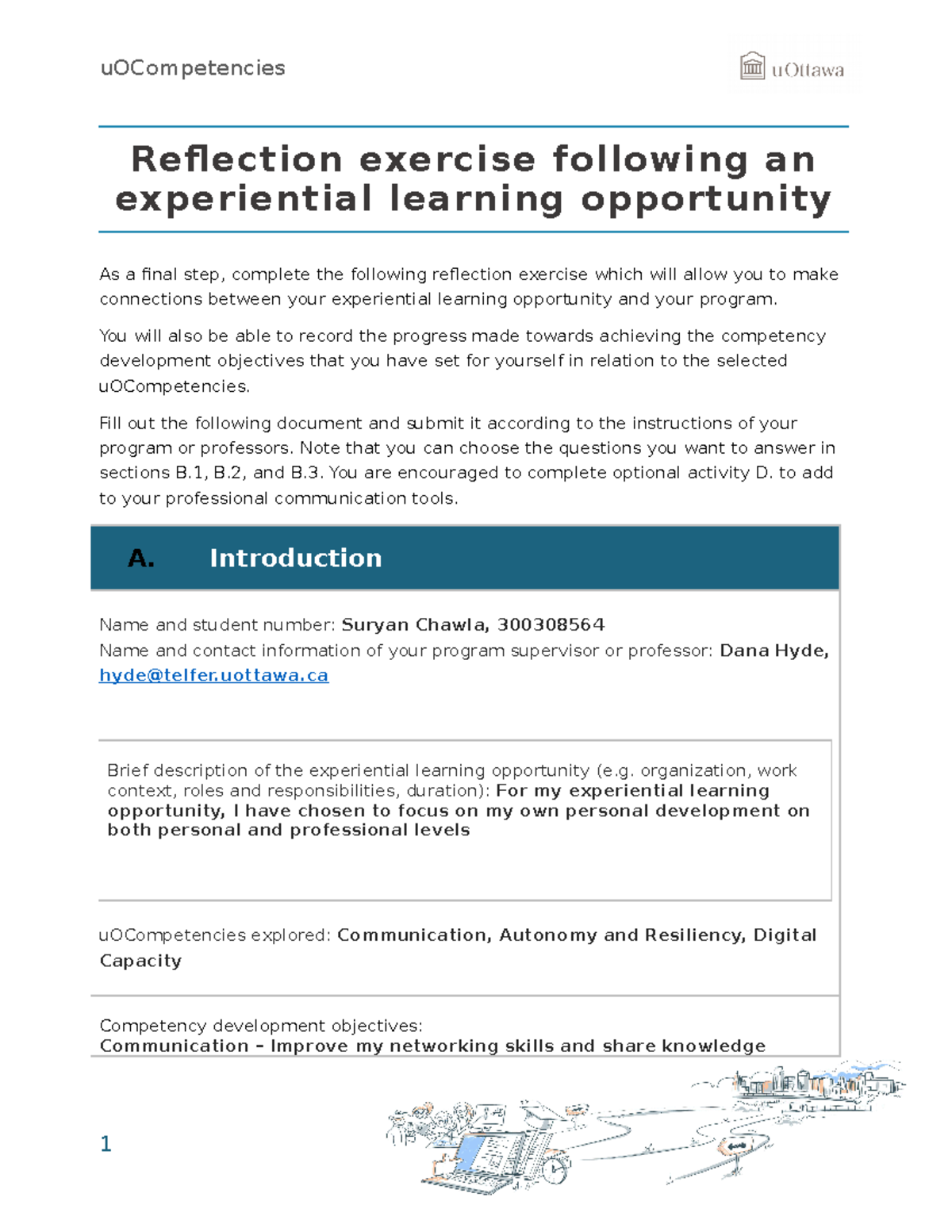 Reflective-Assessment - Reflection exercise following an experiential ...