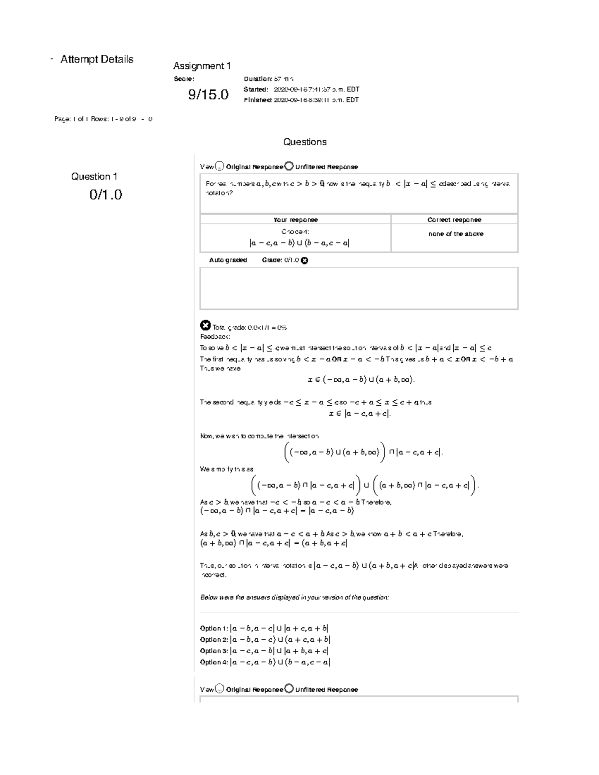 Mobius notes version 1 - Page: 1 of 1 Rows: 1 - 9 of 9 - 0 Questions ...