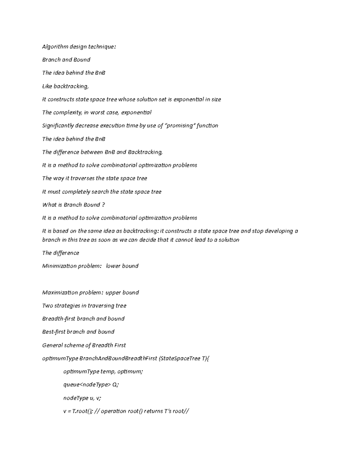 Materi DAA 1 - Algorithm design technique: Branch and Bound The idea ...