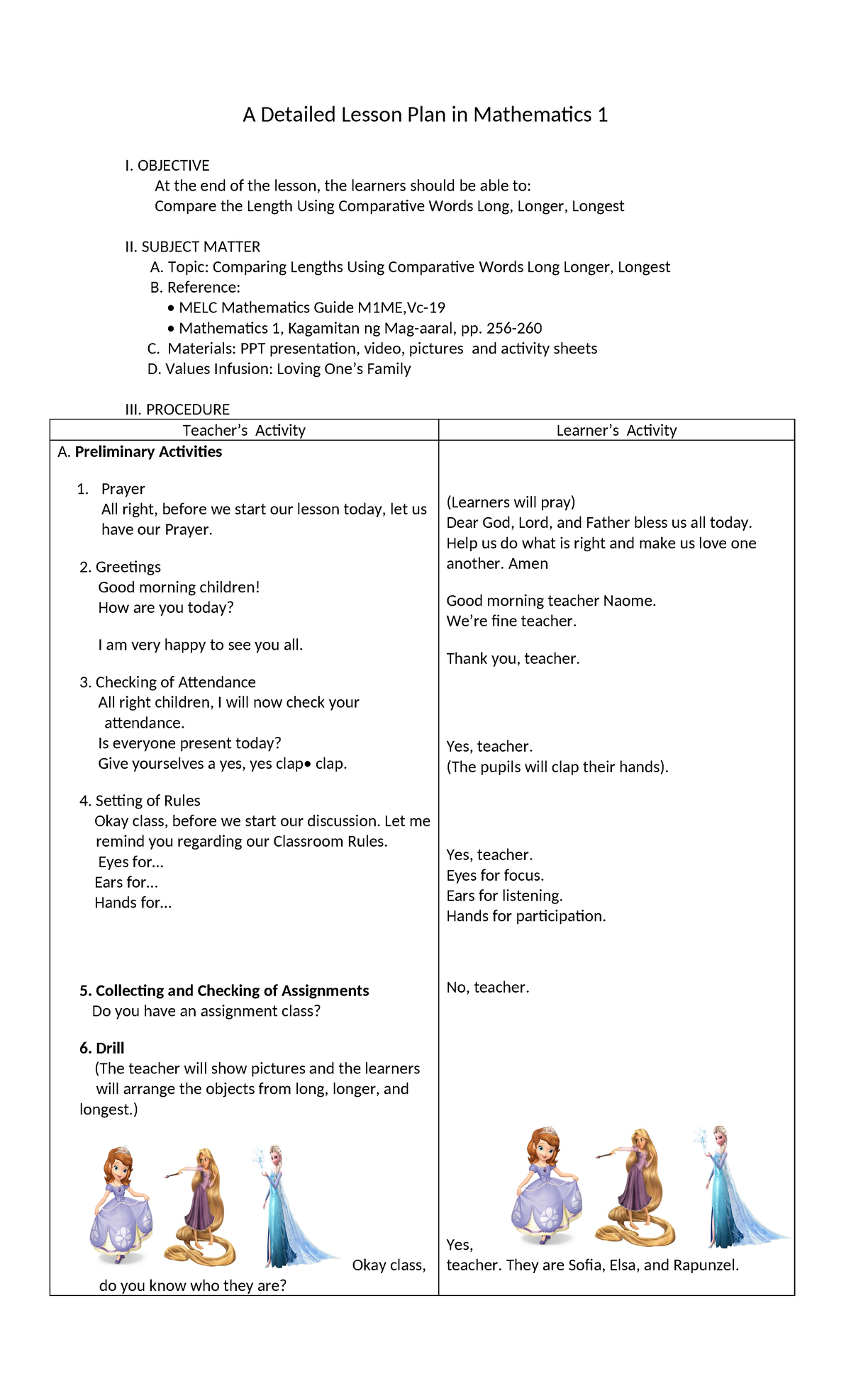 A Detailed Lesson Plan in Mathematics 1 Noeme f 1 - A Detailed Lesson ...
