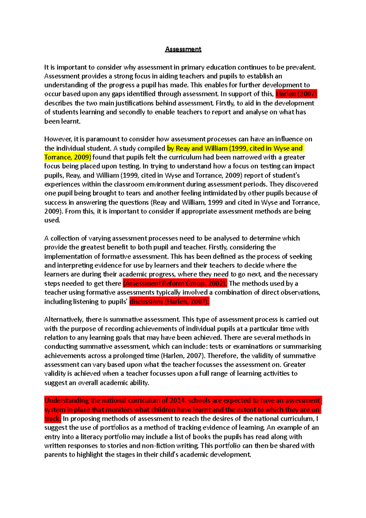 Assessment - Assessment It is important to consider why assessment in ...