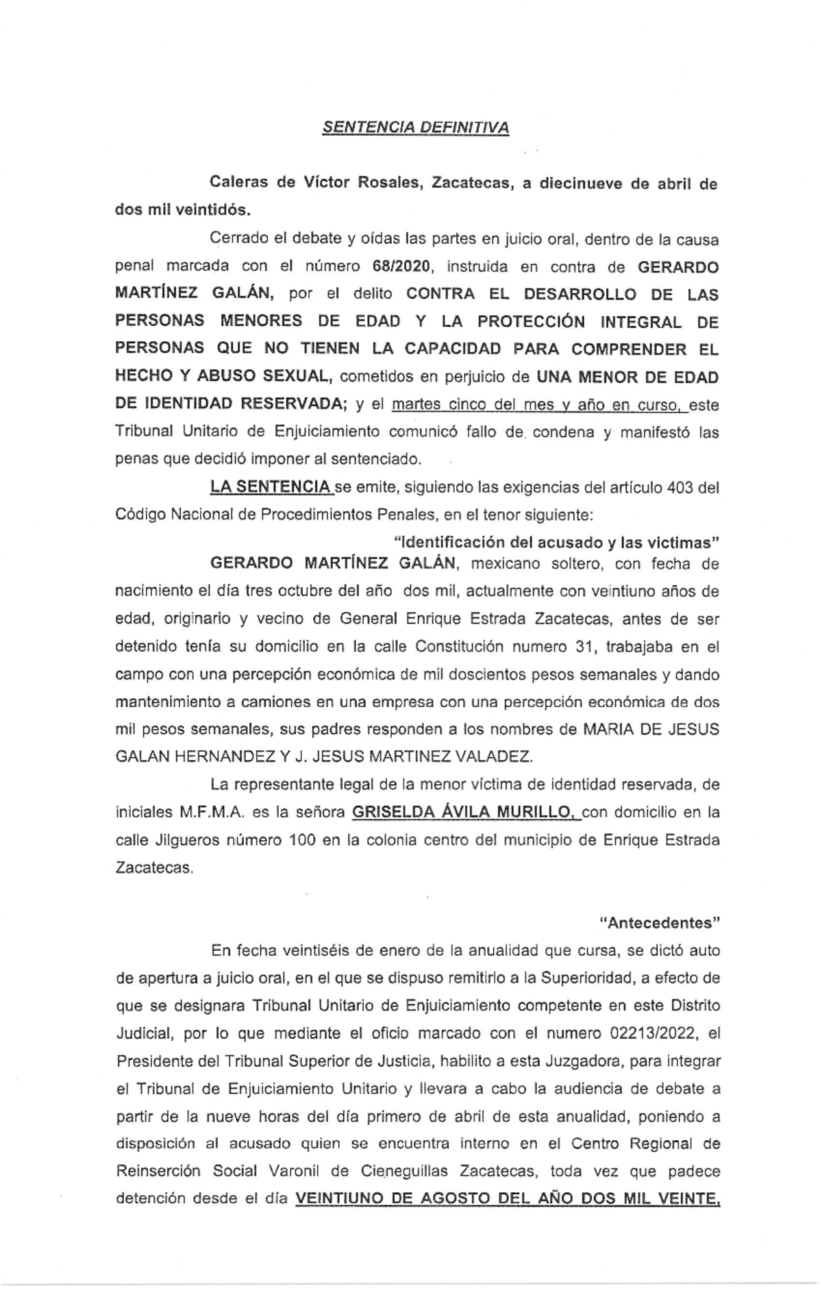 Sentecia - Sentencia - Derecho - Studocu