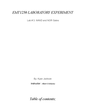 EMT 1250 Lab 5 - Lab with pictures and breakdown - New York City College of Technology EMT 1250L ...