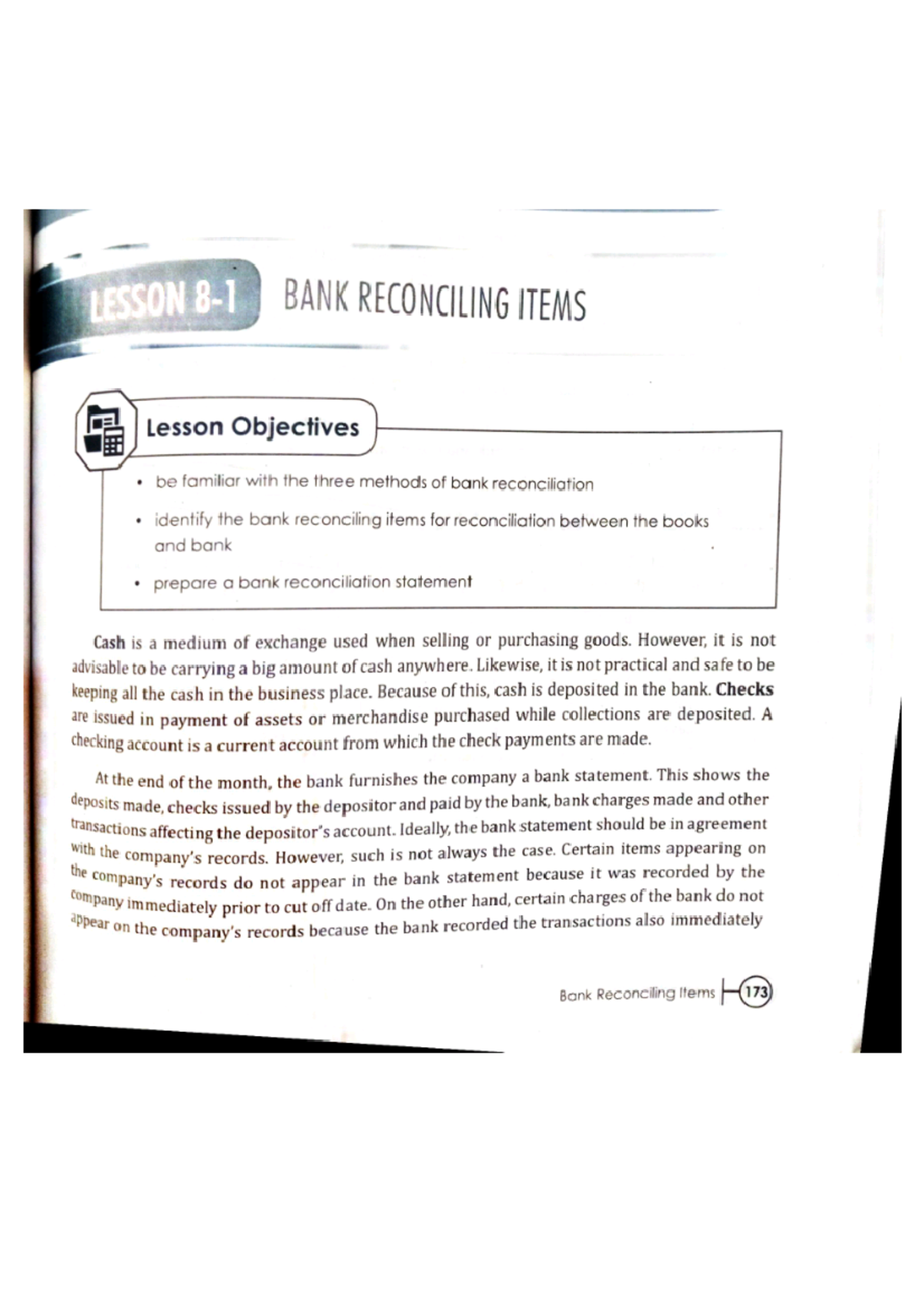 Bank Reconciling items - Financial Accounting and Reporting - Studocu