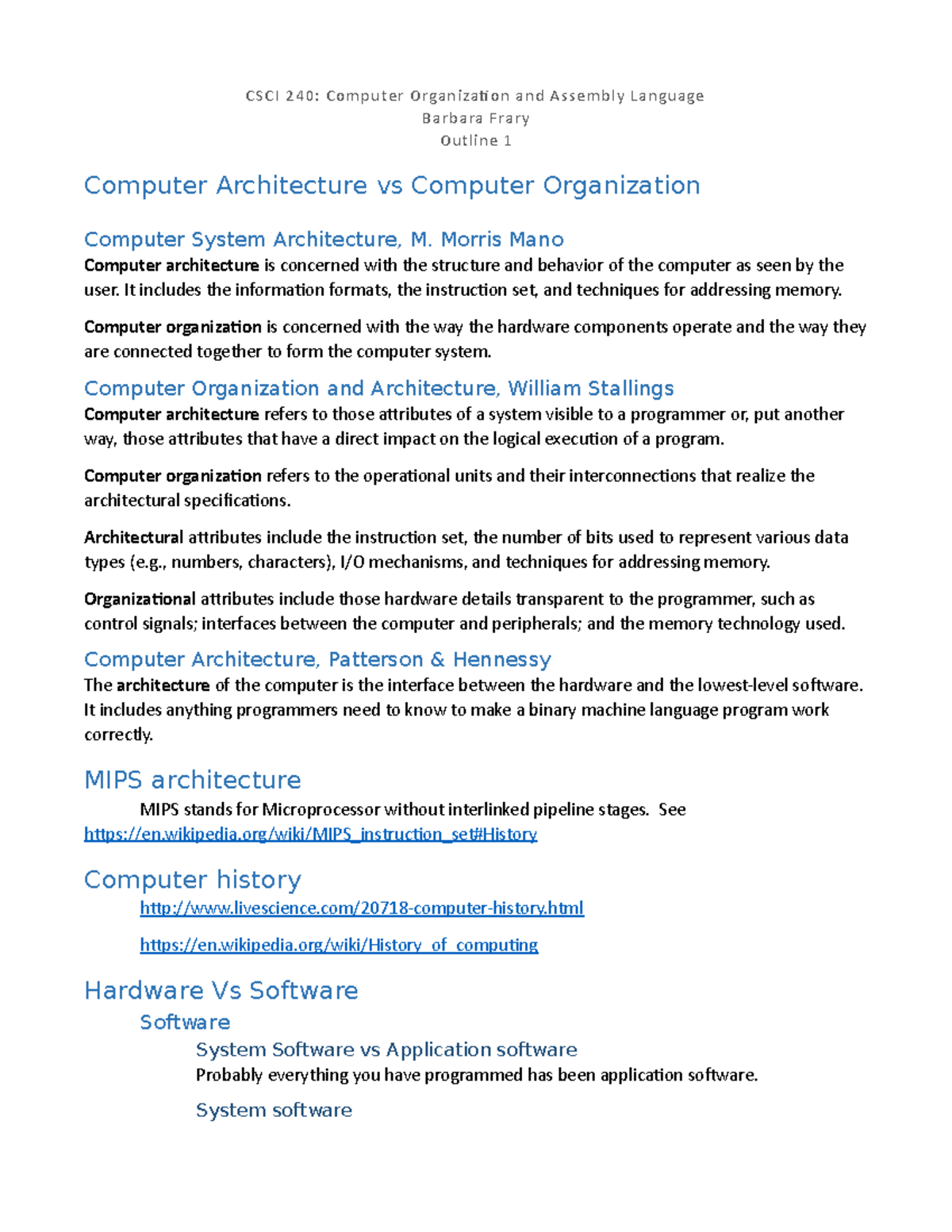 Computer Organization and Assembly Language - Studocu