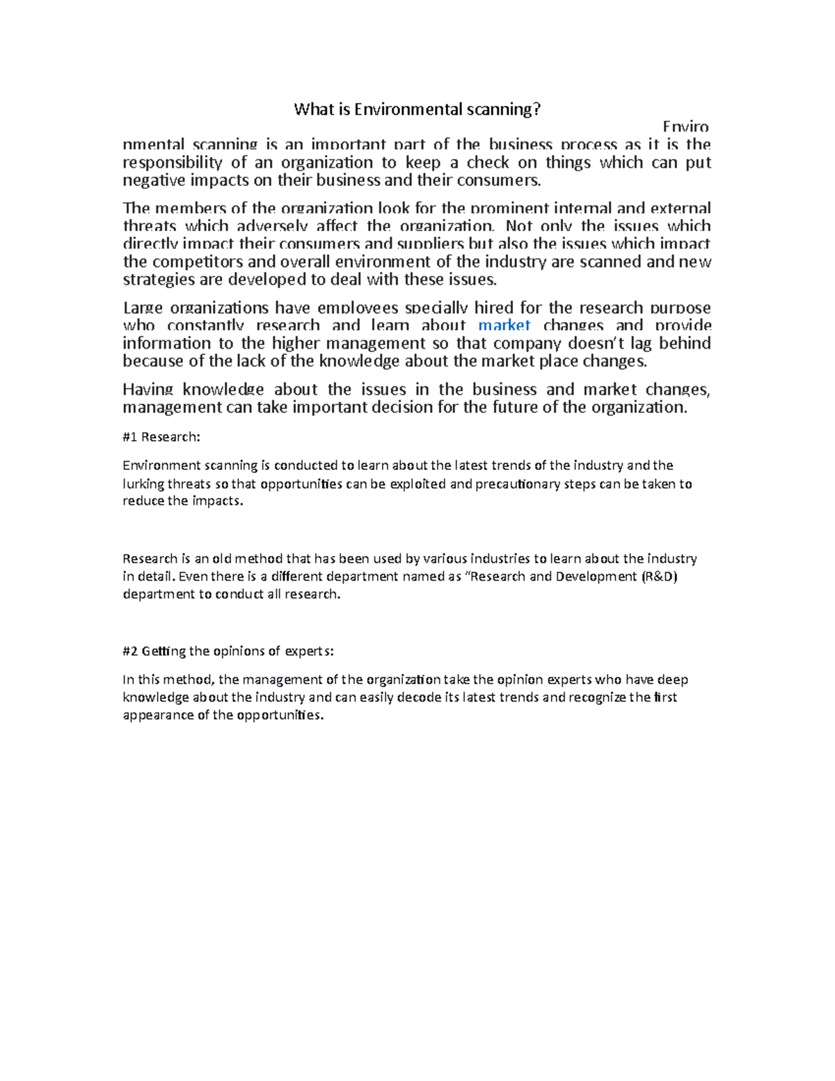 Whatisenvironmental Scanning-1 - What is Environmental scanning? Enviro ...