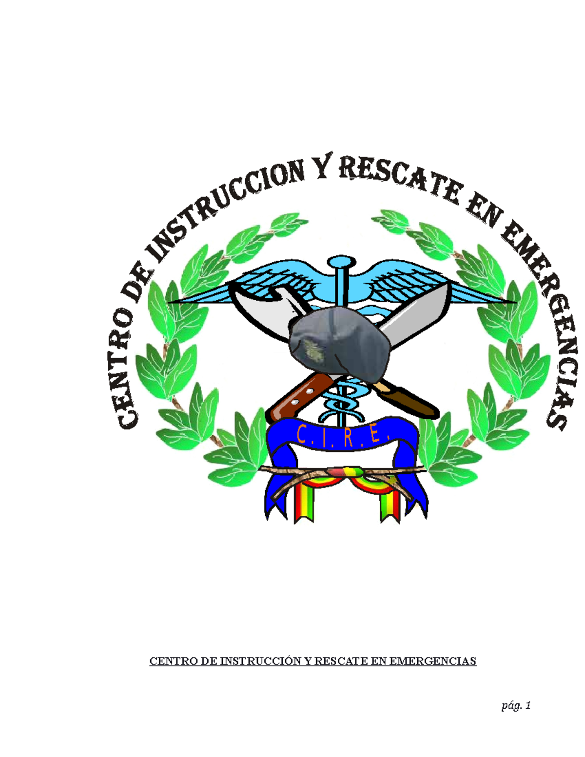 Proyecto Cire - C. I. R. E . CENTRO DE INSTRUCCIÓN Y RESCATE EN EMERGENCIAS EL C.I.R. (SU ...