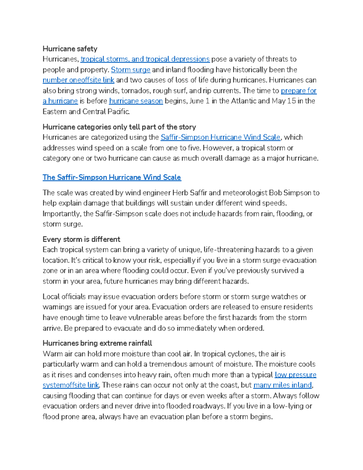 Document 101 - Kelly Crook - Hurricane safety Hurricanes, tropical ...