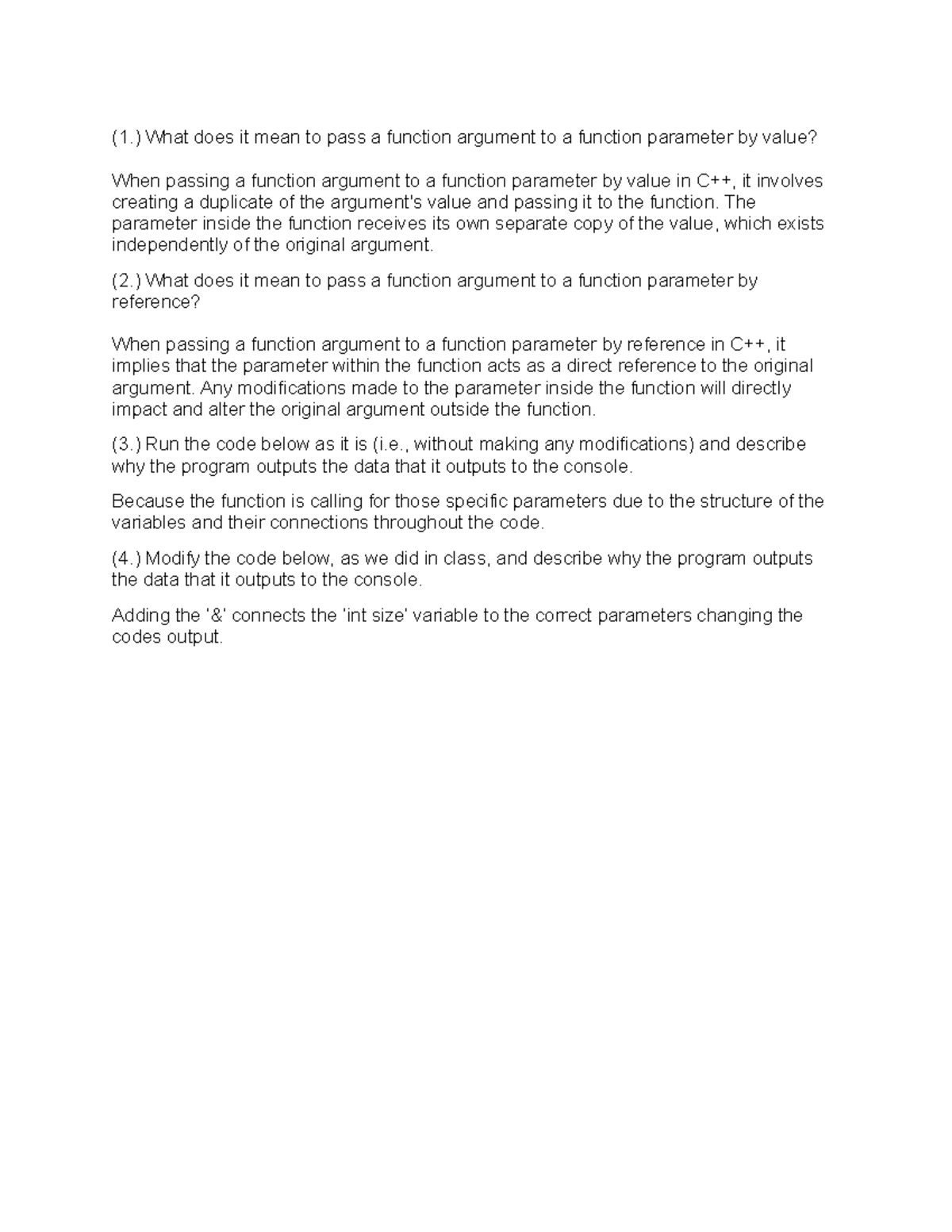 6part1 - Later in the semester class assignment mostly focused on loops in C++ - COP 3014 - Studocu