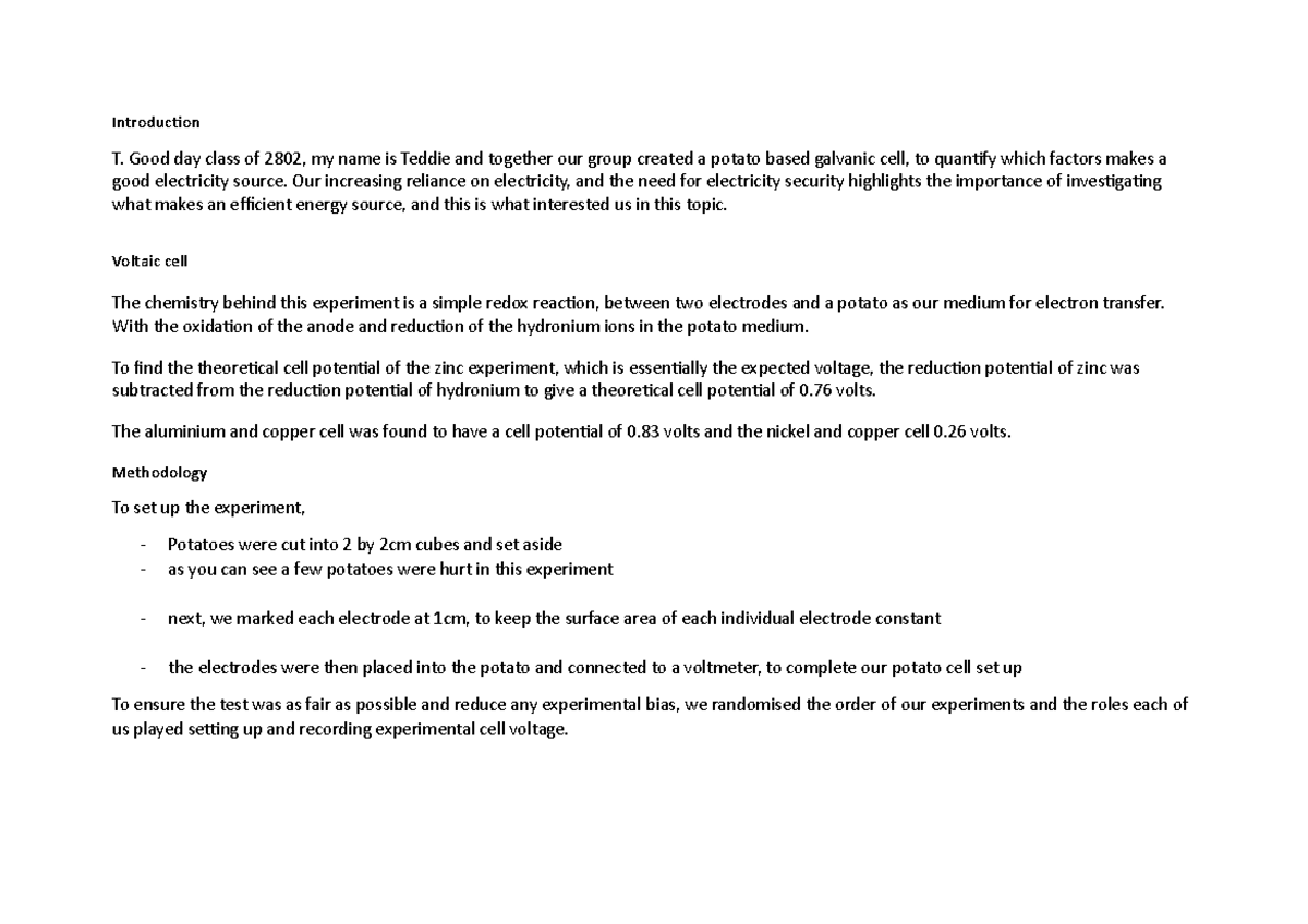 Script for potato - This is the first assignment, where statistical ...