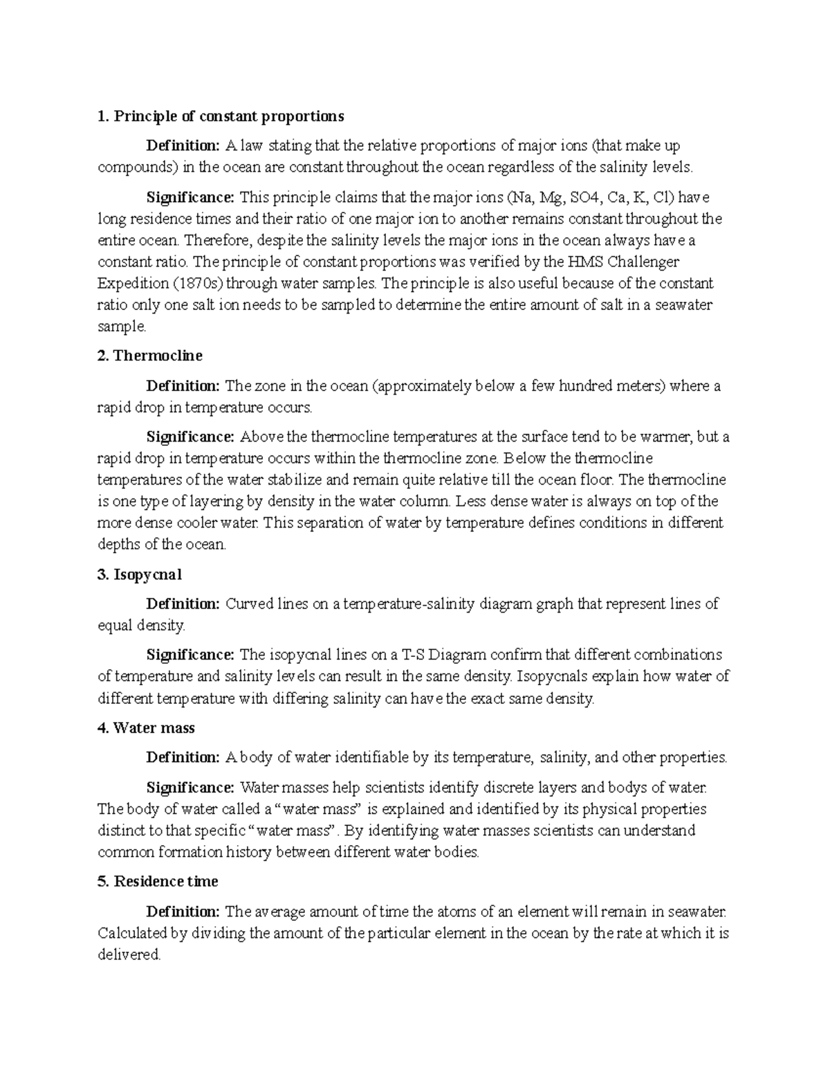 Glossary #2 - 1. Principle of constant proportions Definition: A law ...
