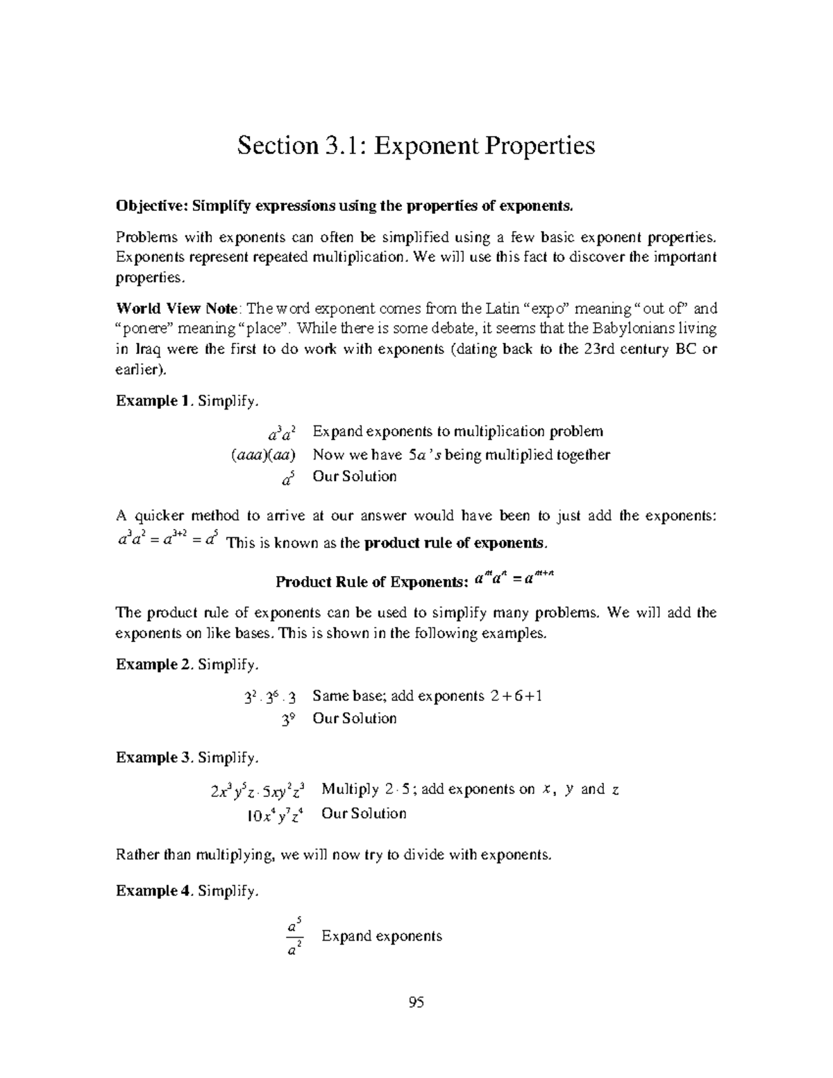 Math082 Section 3-1 Text-2 - Section 3: Exponent Properties Objective ...