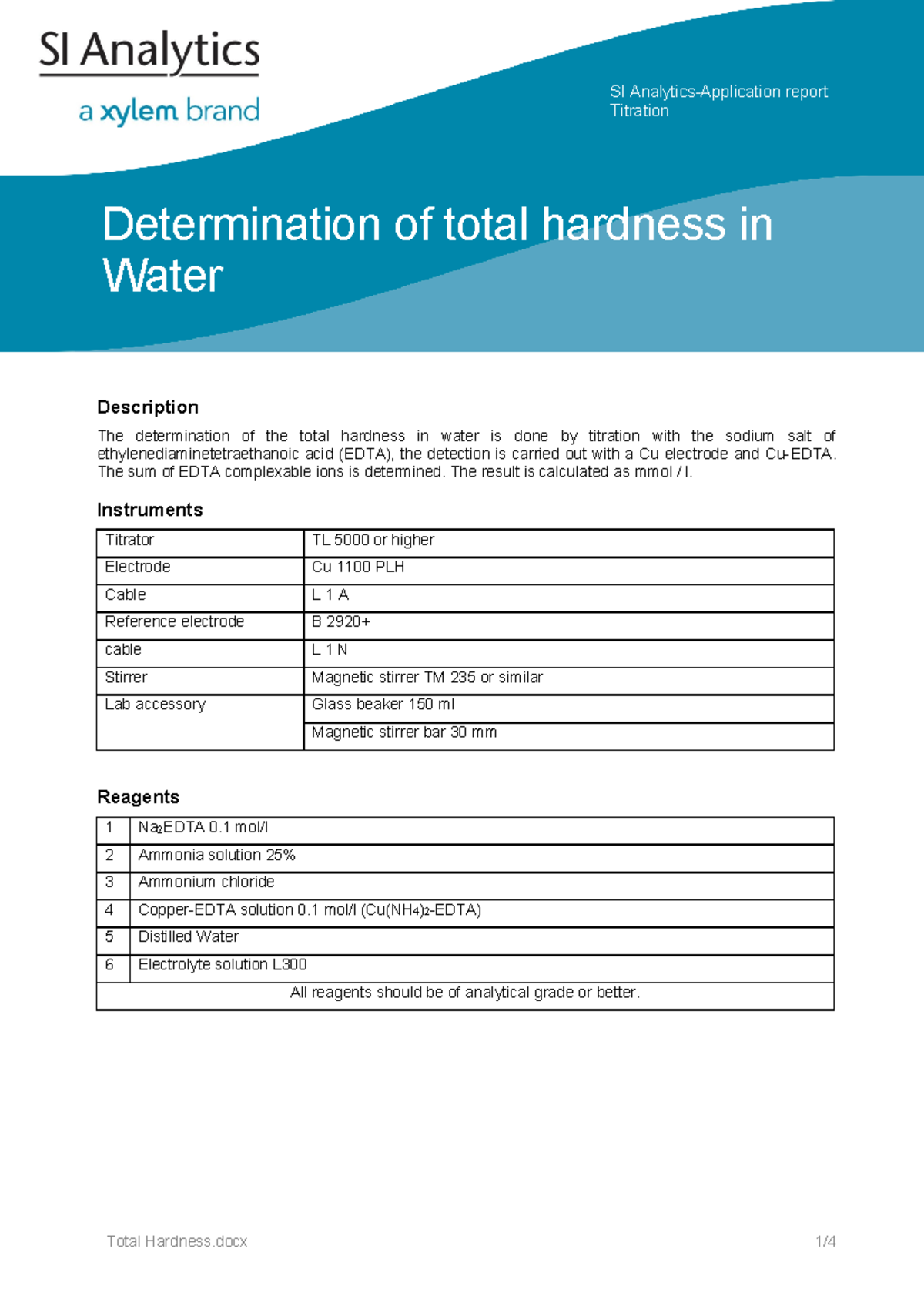 Total-Hardness EN - Chemistry - SI Analytics-Application report ...