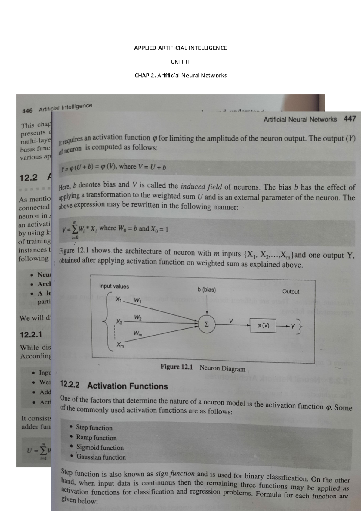 Applied AI unit3 chap2 - important - APPLIED ARTIFICIAL INTELLIGENCE UNIT CHAP 2. Artificial ...