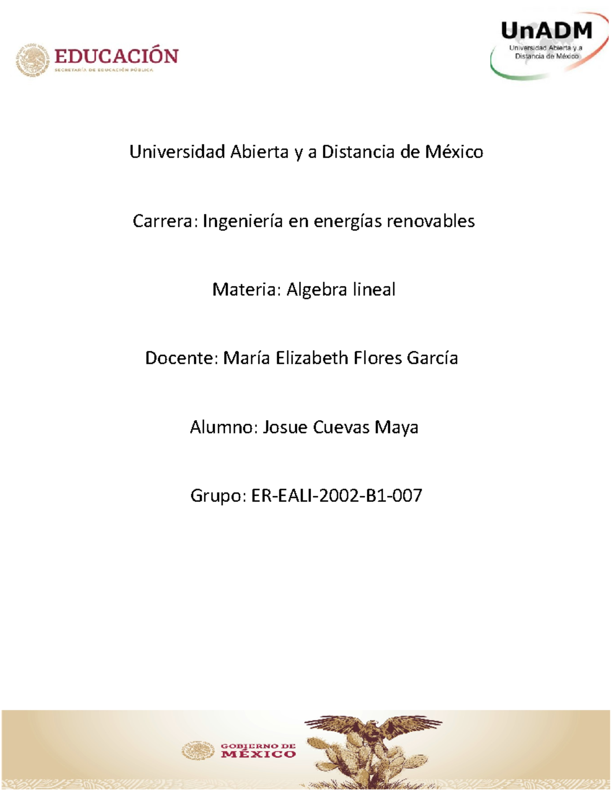 EALI U2 A3 JOCM - Contiene ejercicios resuelto de matrices ...