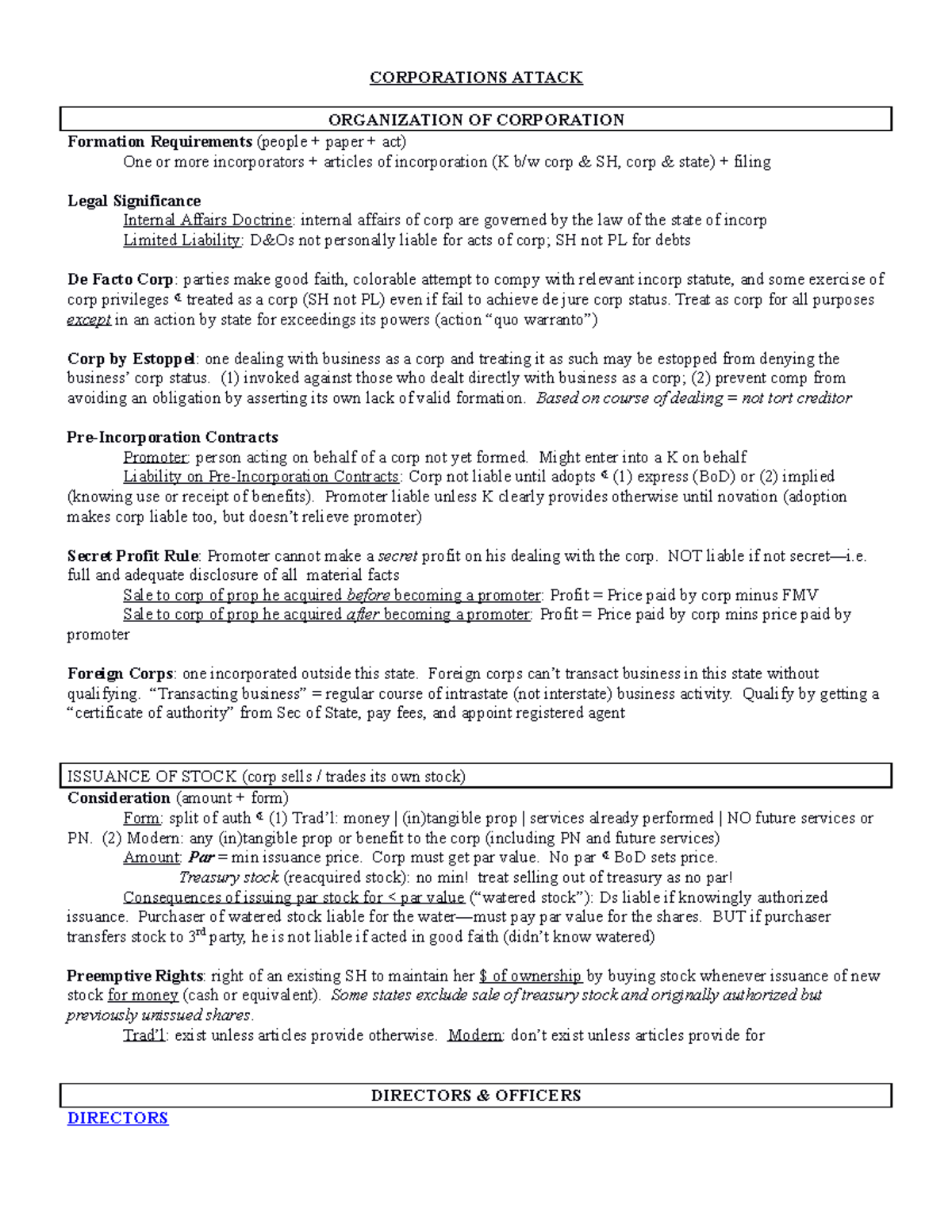 Corporationsattack - Corporations - CORPORATIONS ATTACK ORGANIZATION OF ...