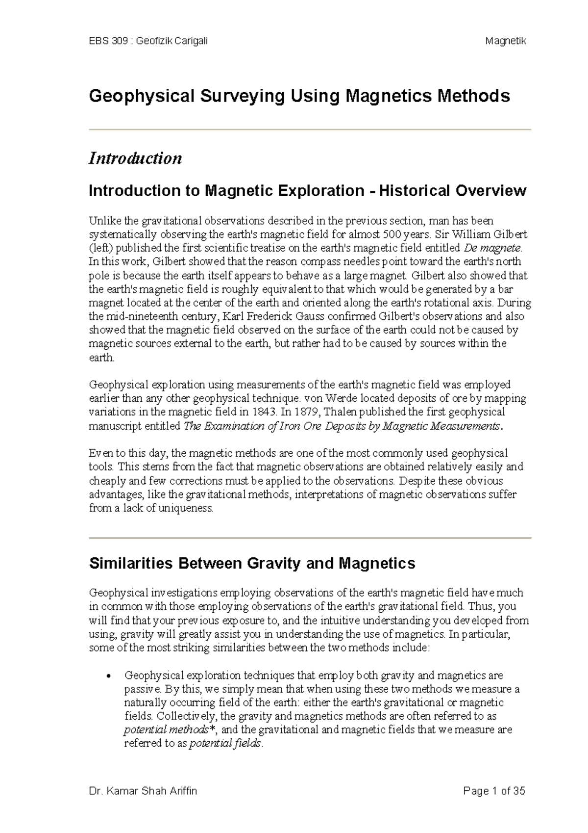 G-Magnetics Methods - 2023 - Geophysical Surveying Using Magnetics ...