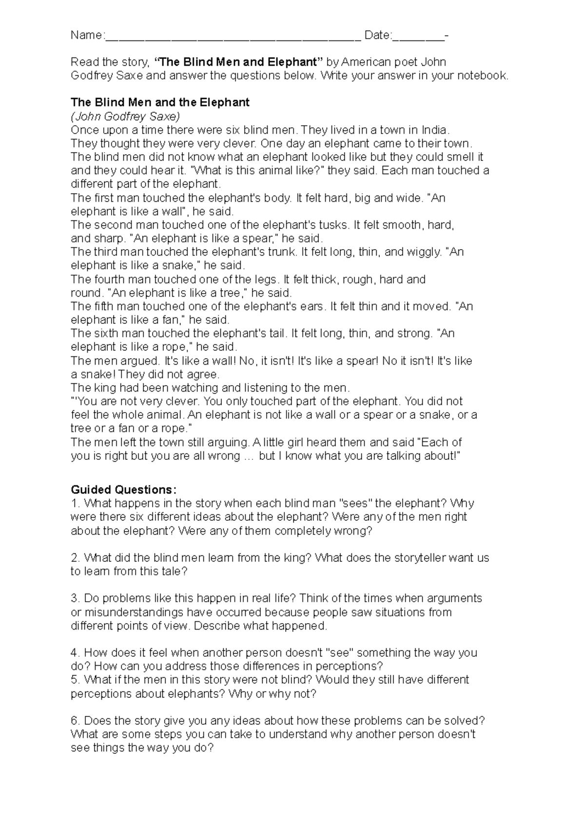 Grade 12 activity 1 - Name:_______________________________________ Date ...